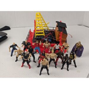 Toys | Wwf King Of The Ring Action Ring 16 Mini Figures Playset 1997 ...